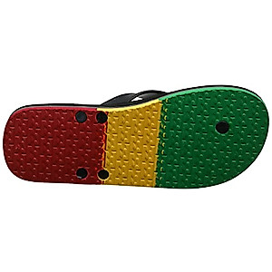 Billabong Men's All Day Logo Sandal Flip Flop, Rasta, 8 Regular US