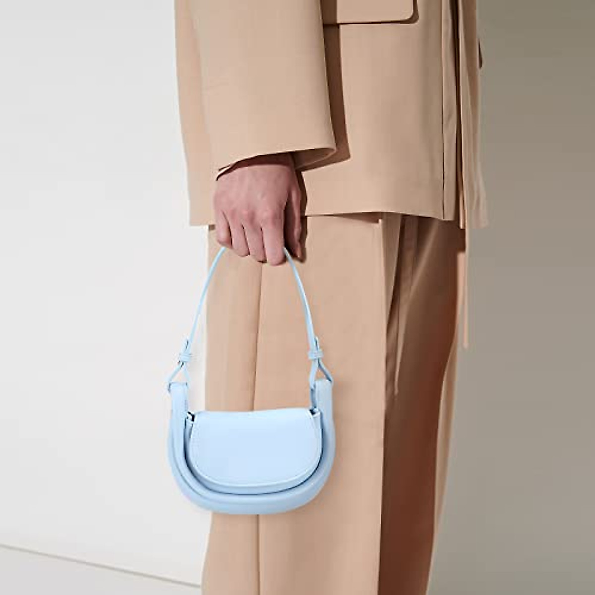 CECILE Designer Shoulder Handbags for Women, Mini Crossbody Purse Bag, Small Trendy Clutches wth 2 Straps (Blue)