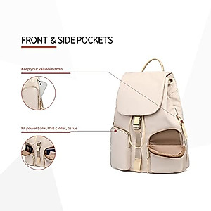 FULL DESIGN Travel Laptop Backpack for Women, 14 Inch Carry On Backpack for Daily Use, Water Resistant College Nurse Doctor Teacher Casual Daypack for Weekender Business Work Hiking