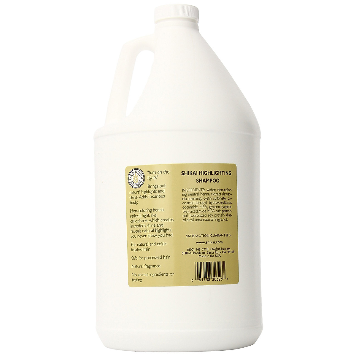 ShiKai - Highlighting Shampoo, Brings Out Highlights & Shine, Adds Luxurious Body, Plant-Based Formula with Non-Coloring Henna (Fragrance, 1 Gallon)