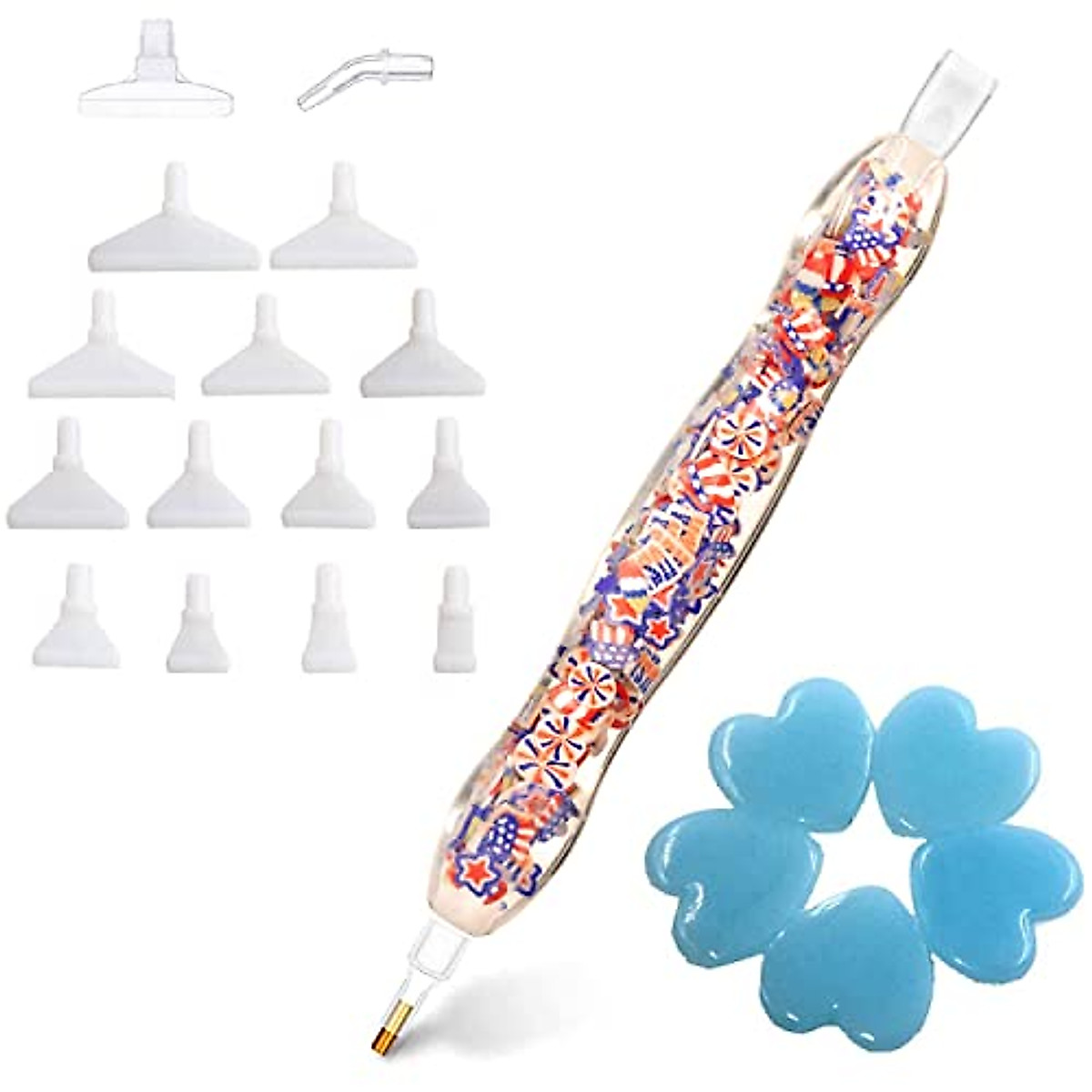 Praise V Do Diamond Painting Pen, Diamond Art Pen,5D Diamond Painting Art Drill Pen, Diamond Painting Art Tool Accessories kit, Rhinestone Gem Picker for Diamond Art Nail USA Blue
