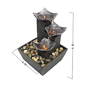 Warm Garden Relaxation Fountain Indoor Fountain Metal Like Fountains Fountain for Interior Decoration Tabletop Fountains