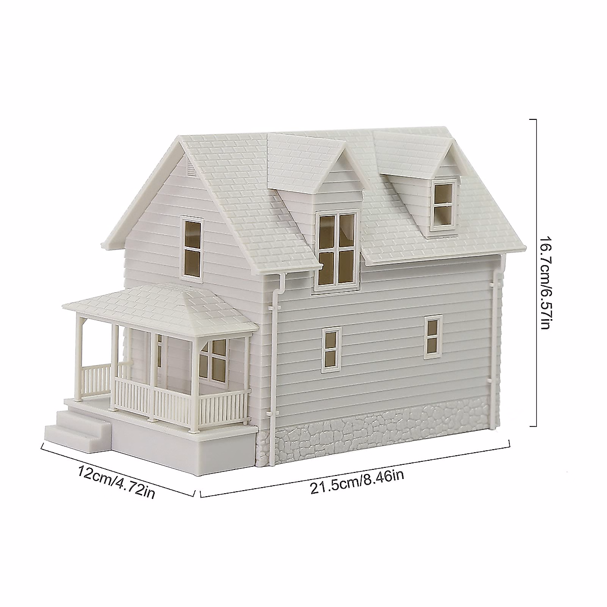O Scale Model Blank Buildlings Kit Unassembled House for Model Train Layout JZ01JJ (O Scale-1 Unit) DIY Christmas Village Room