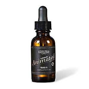 an You Handlebar Beard Oil for Men, Natural Beard Care Conditioner Moisturizer Softener Grooming Product, Animated Coffee Scent, 1oz Dropper Bottle