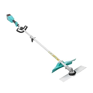 DNYSYSJ Cordless String Trimmer, Lawn Trimmer Electric Lawn Mower Garden Grass Cutter Cordless with Wheels, with Armrest, 24 V / 6Ah Lithium Battery, 1300 W Motor Power (Green)