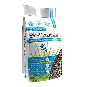 AquaNatural Midnight Pearl Bio-Substrate 5lb for Aquariums, Gravel seeded Start up bio Active nitrifying Bacteria 2-4mm, Brown, Black, Gold, Small (BIOFRESH003)