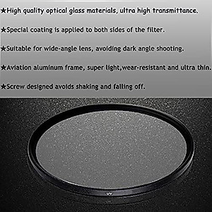 52mm HD UV Filter for D5300 D3500 D850 D7500 Camera w/AF-S DX 18-55mm f/3.5-5.6G Lens, Fire Rock UV Filter for Canon EOS 90D, Rebel T7 w/EF-M 55-200mm 18-55mm Lens -1 Pack
