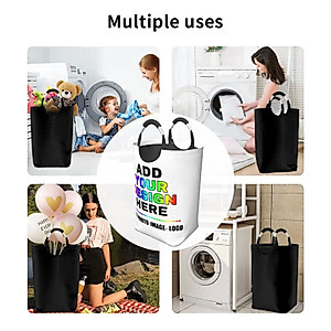 Custom Laundry Basket Personalized Laundry Basket Customized Laundry Basket with Photo/Text Collapsible Storage Basket