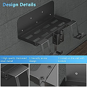 Allnice PS5 Wall Mount, 5 IN 1 Playstation 5 Wall Mount (Disc and Digital Edition) Wall Bracket for Playstation 5 with Detachable Controller Holder & Headphone Hanger & Remote Control Bracket (Black)