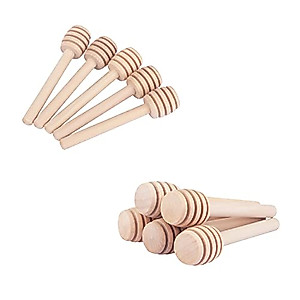 3 Inch Mini Wooden Honey Dipper Sticks for Honey Jar | 25 Pieces of Premium Quality Honey Spoons for Honey Pot | Great Gift for Wedding Favors and Tea Party Favors | Charcuterie Accessories
