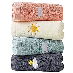 LRUUIDDE Bathroom Hand Towels Set of 4, Hand Towel Soft 100% Cotton Towel Highly Absorbent Hand Towel, Hand Towels for Bath, Hand, Face, Gym and Spa, Size 14" x 29"