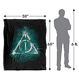 Harry Potter Geometric Deathly Hallows Officially Licensed Silky Touch Super Soft Throw Blanket 50" x 60"
