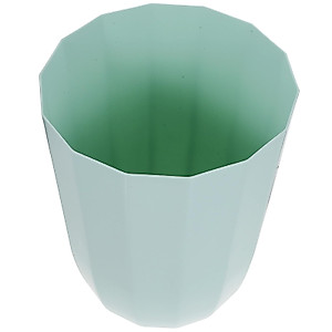 Zerodeko Plastic Trash Can, Open-Top, Green, 12-Inch Diameter, 6-Inch Height, 3.5-Gallon Capacity