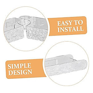 COOLHIYA Household Storage Shelf Storage Bracket Abs Wall Floating Shelf Wall Storage Rack