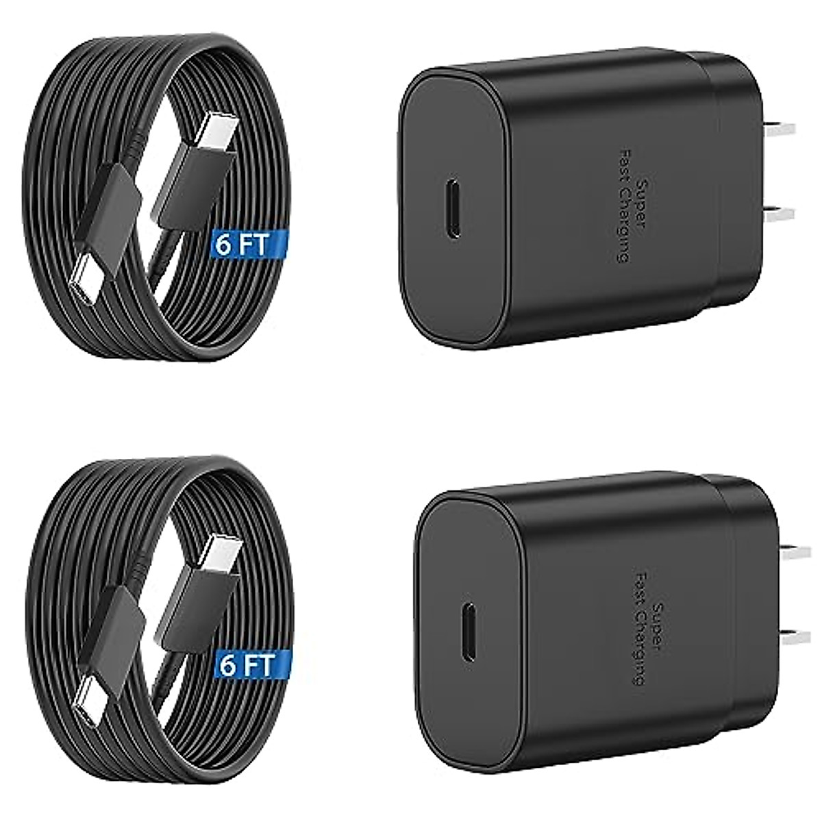 Super Fast Type C Charger 25W Android Samsung Charger 6FT USB C Charger Cable Fast Charging Block for Samsung Galaxy S23/S23 Ultra/S23+/S22/S22 Ultra/S22+/S21/S20/Note 20/Note 10/Z Fold/Flip 4/3