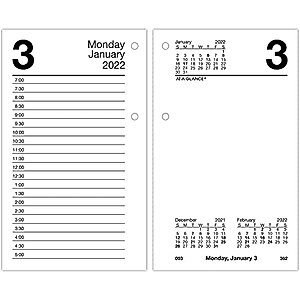2022 Daily Desk Calendar Refill by AT-A-GLANCE, 3-1/2" x 6", Loose-Leaf (E71750)
