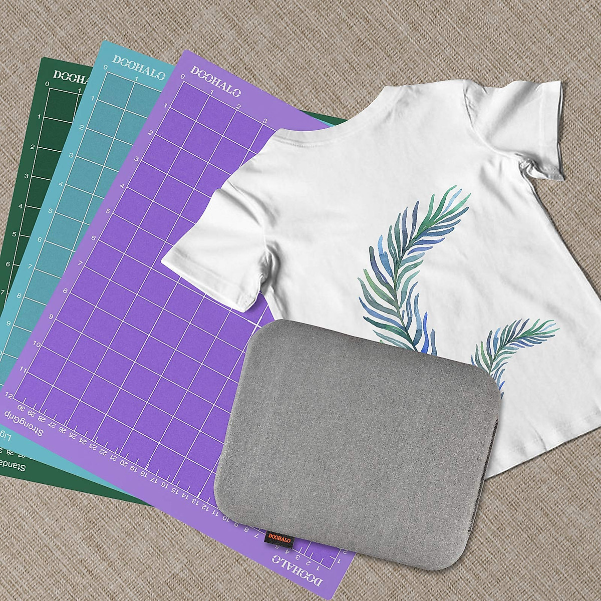 DOOHALO Cutting Mat for Silhouette Cameo 4 Cutting Machine Varietygrip Cutting Mat 12 X 12 inch 3 Pack Replacement Adhesive Mats for Silhouette Cut