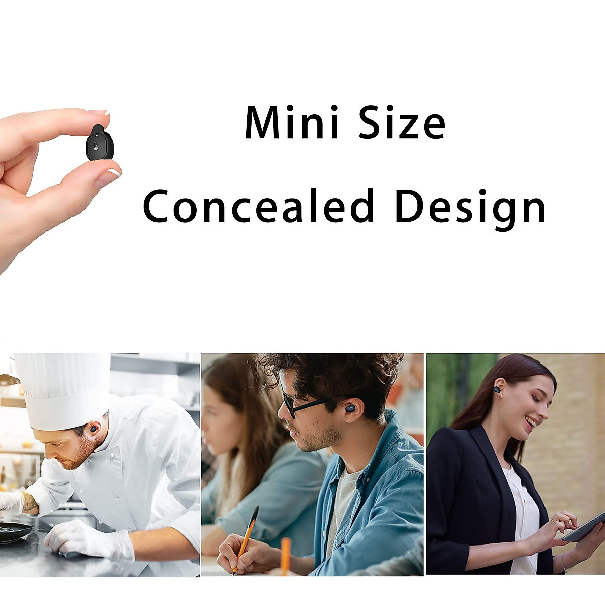 P&LLL Bluetooth Mini Single Earbud Wireless Invisible Pro Headset 8Hrs Playtime Noise Smallest in-Ear Noise Cell Phone with Hands-Free Earpiece for iPhone Samsung Android Car Mic Earphone