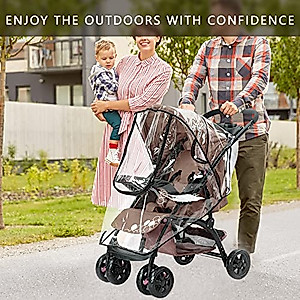 Ginchain Stroller Rain Cover, Universal Stroller Accessory, Waterproof Rainproof Windproof Weather Shield, Baby Travel Stroller Shield, Protect from Dust Snow Insects