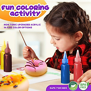 Insnug Paint Your Own Squishies Kit - Sensory Toys Squishy Painting Kit Stress Relief Squishies for Girl Kids Age 4 6 8 10 Slow Rising Squeeze Autism Toys Unicorn Gift Ice Cream Cake Milk Shake Donut