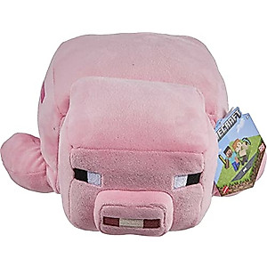 Mattel Minecraft Plush Pig 12-Inch Stuffed Animal Figure, Floppy Soft Doll Inspired by Video Game Character, Collectible Toy
