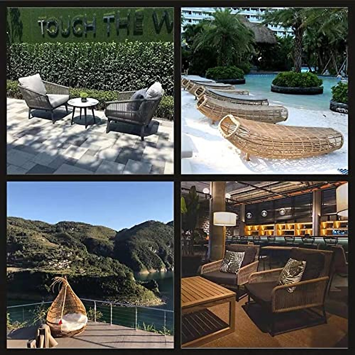 ZHENGYUN Grey Wicker Desk Chair Repair Material Kit (Wicker + Knitting Tools), Outdoor Patio Furniture Rattan, Wicker Repair Material - Approximately 70m (230ft) Long (Grey + Tools)