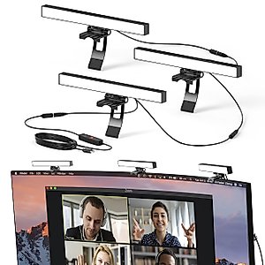 HumanCentric Video Conference Lighting - Webcam Light for Streaming, LED Monitor and Laptop Light for Video Conferencing, Zoom Lighting for Computer, Replaces Ring Light for Zoom Meetings, Triple Kit