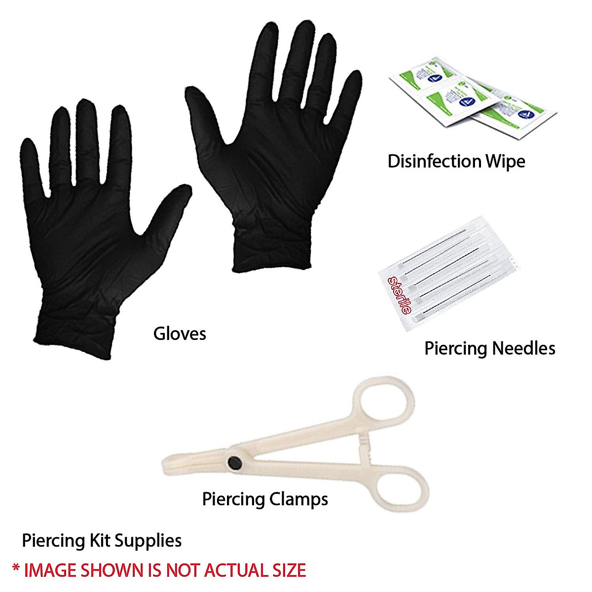 BodyJ4You 15PC PRO Body Piercing Kit Stainless Steel 14G Double CZ Belly Navel Ring Banana Bar Jewelry