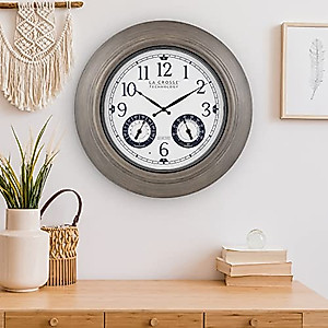 La Crosse Technology 435-3256A-C-INT 21" Indoor/Outdoor Metal Atomic Analog Clock with Lighted Constellation Dial