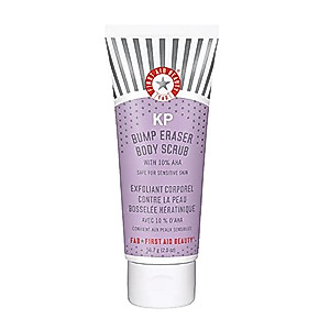 First Aid Beauty KP Bump Eraser Body Scrub Exfoliant for Keratosis Pilaris with 10% AHA 2 oz.