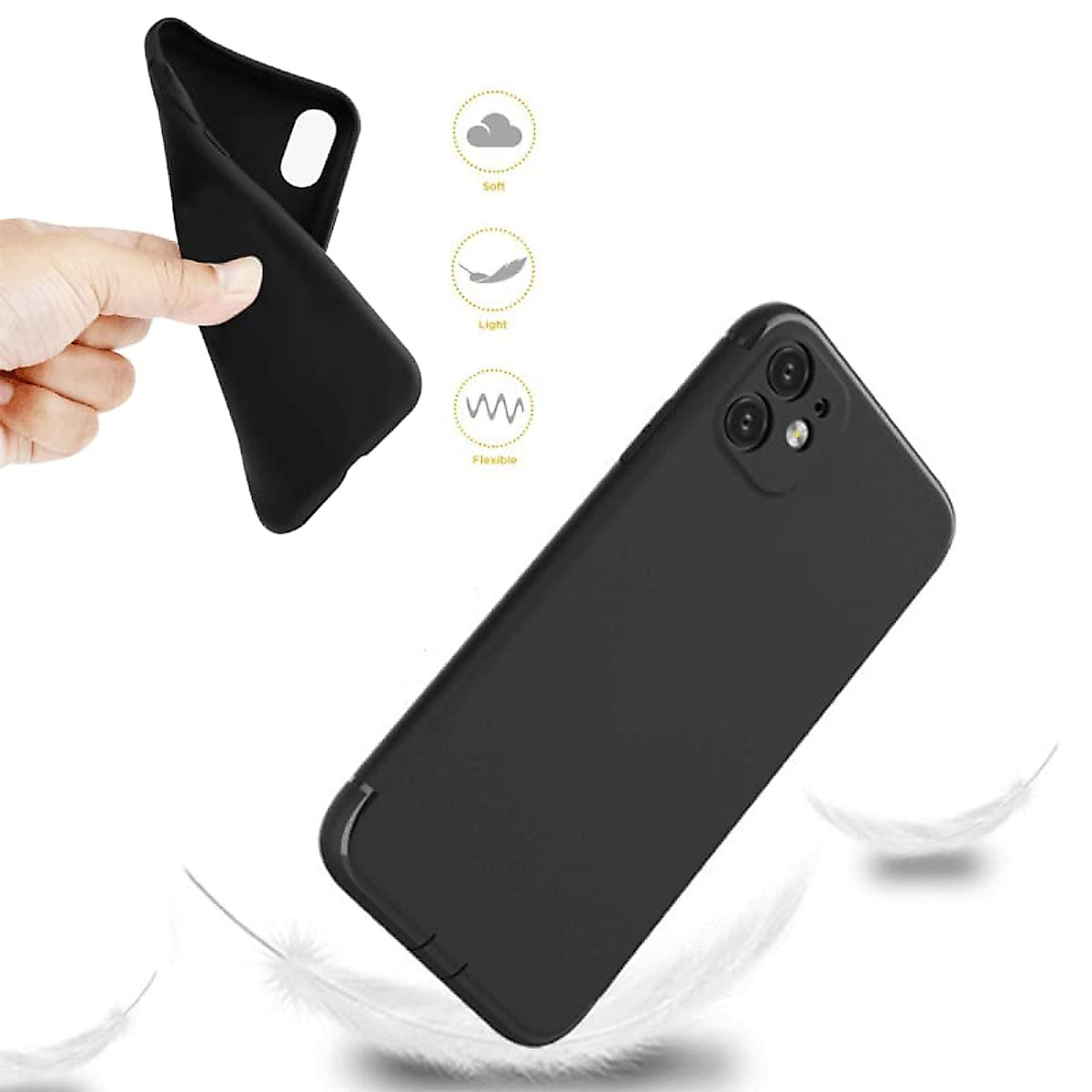 FZYM Case for Infinix Zero Ultra 5G + 2 Pack Tempered Glass Screen Protector Protective Film,Slim Black Soft Gel TPU Silicone Protection Phone Case Cover for Infinix Zero Ultra 5G (6.8")