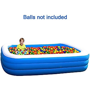 Kiddie Swimming Pool Extra Large Family Size - 120" x 72" x 22" Inflatable Family Lounge Above Ground Swim Center Large Size 305CM Perfect for Summer Outdoor Backyard Porch Garden Water Party