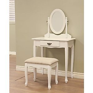Frenchi Home Furnishing Vanity Set with Stool and Mirror