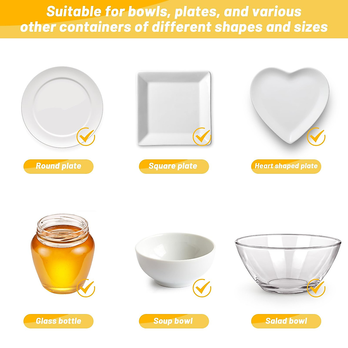 15 Pieces Reusable Bowl Covers in 6 Size, Sublaga Stretch Cloth Fabric Dish Cover Kitchen Storage Containers Lids for Fruits Food Leftover Dough Bread Proofing (Fruit Style)