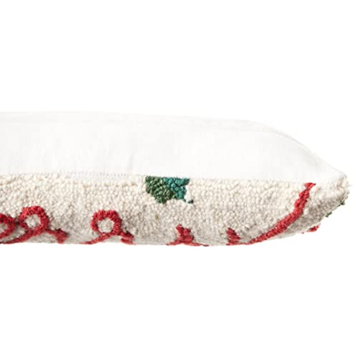 Mud Pie Holly Merry Xmas HW Pillow, 1 Count (Pack of 1), Multicolor