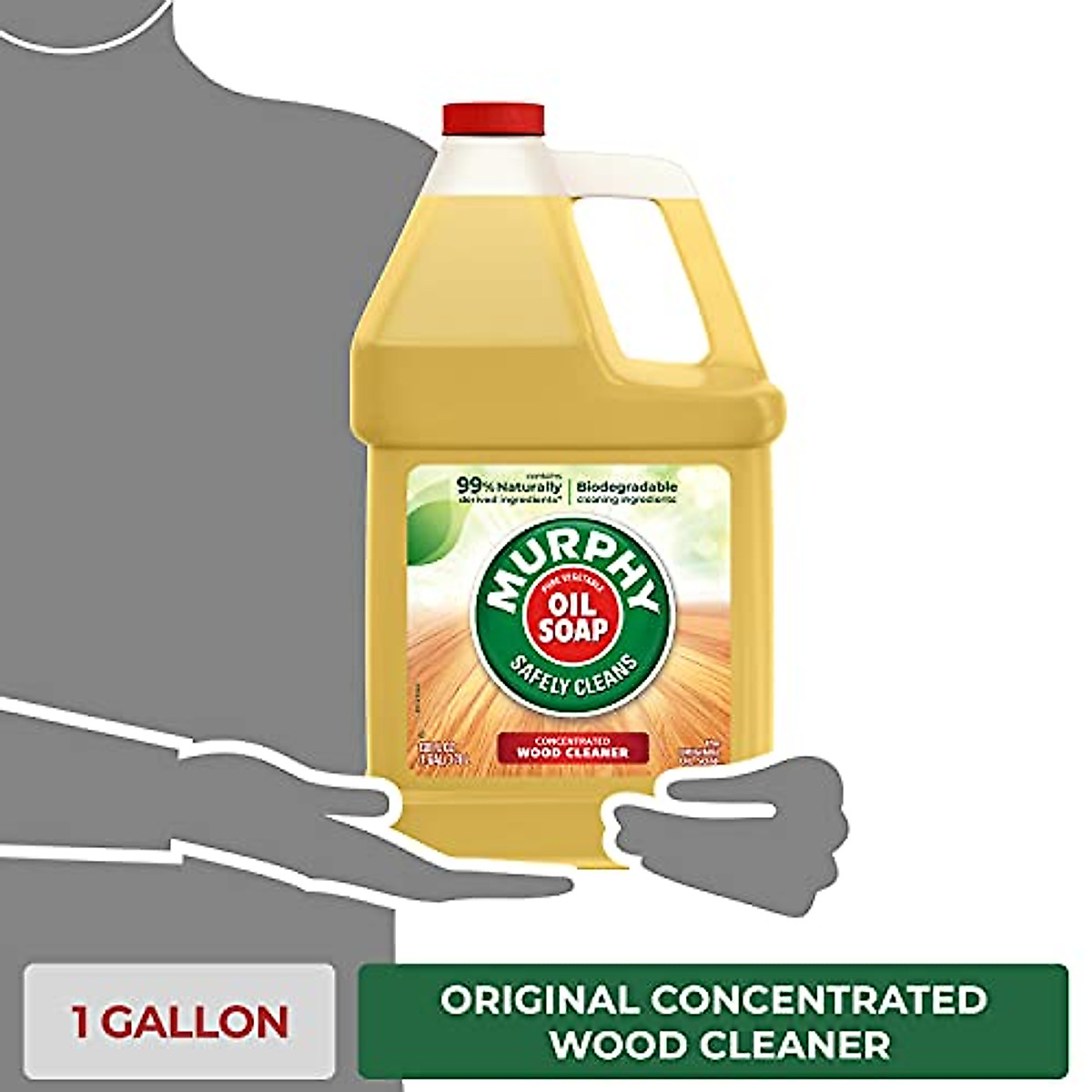 Murphy 70481465315 OIL SOAP Wood Cleaner, Original, Concentrated Formula, Floor Cleaner, Multi-Use , Finished Surface Cleaner, 128 Fluid Ounce (US05480A)