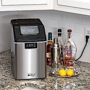 Deco Chef 44LB Countertop Nugget Ice Maker with 2.6LB Auto-Renew Basket and Automatic Cleaning, 1.8LB per Hour, First Batch in 10 Minutes, Stainless Steel