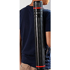 DSM Brand - Telescoping Art Tube. Documents Blueprints Artwork Hard Plastic Expandable Carrying Case 4.25" Diameter 25-40"