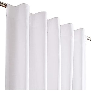 96 inch Curtains,White Cotton Curtains,White Curtains, Curtains & Drapes,Drapes,Farmhouse Curtains for Living room,Tab Top Curtains,Curtains Tab Top,Living room Curtains,White Curtains Long-50x96