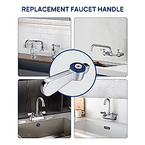 Sepaitek Commercial Faucet Handle Replacement Sink Faucet Handles 3-inch Hot/Cold Faucet Wrist Handle Kit,Suitable for Commercial Kitchen Faucets(Blue)
