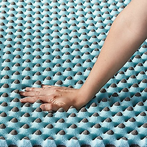 LUCID 2.5 Inch Duo-Foam Charcoal Fusion - Dual Density Bamboo Charcoal - Gel Memory Foam - Hypoallergenic Temperature-Regulating Optimum Comfort - King