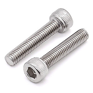 50pcs M5-0.8 x 35mm Socket Head Cap Screws, 18/8 Stainless Steel 304, Fully Threaded Hex Drive Screws, Corrosion-Resistant, High Strength, for Machinery, Furniture, 3D Printing and More