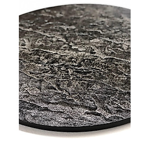 Concrete Cement Lazy Susan Unique, Hand Crafted, Gray, Turntable, 360 Degree Swivel, Made in The USA, Home Decor by Concrete Resurrection (Black 15" Diameter)