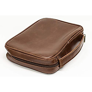 Bible Cover - Distressed Leather Look-LRG-BRN