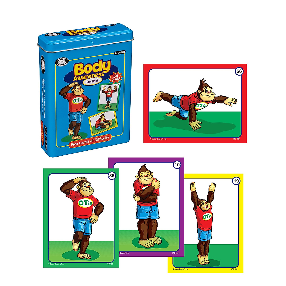 Super Duper Publications | Yoga Body Awareness and Exercise Fun Deck | Occupational Therapy Flash Cards | Gross Motor Movement Activity | Educational Learning Materials for Children