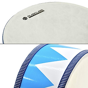 MUSICUBE Kids Drum Set 8-Inch Wooden Drum Toys with an Adjustable Strap and 2 Drumsticks Educational Baby Musical Toys Drum Sensory Musical Instrument Toys for Toddler Boys & Girls Gift Packing