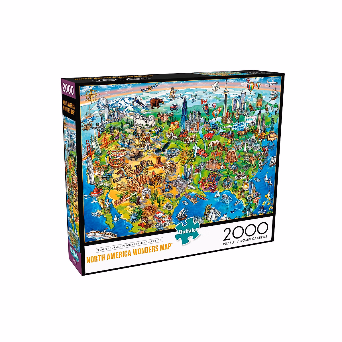 Buffalo Games - North America Wonders - 2000 Piece Jigsaw Puzzle, Blue