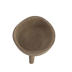 Creative Co-Op Boho Terracotta Footed Planter, Distressed Cream