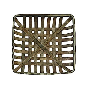 Mud Pie Set of 3 Tobacco Baskets, One Size, Brown