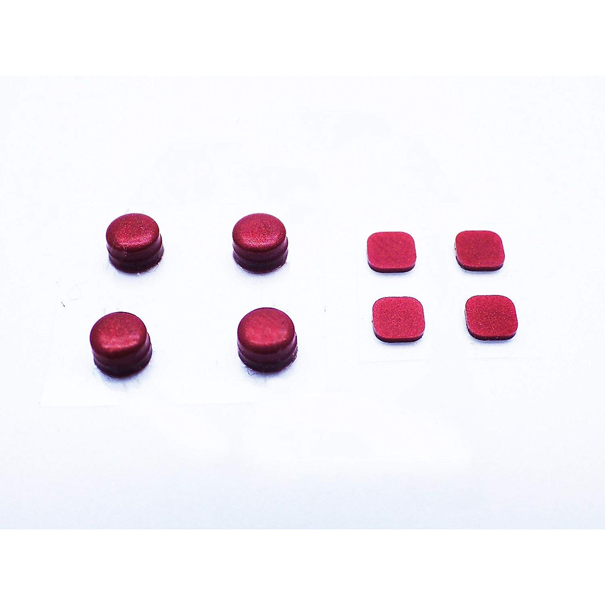 Front Back Screw Rubber Feet Cover Upper LCD Screen Screws Cover Rubber Replacement for New 3DS XL LL (Red)